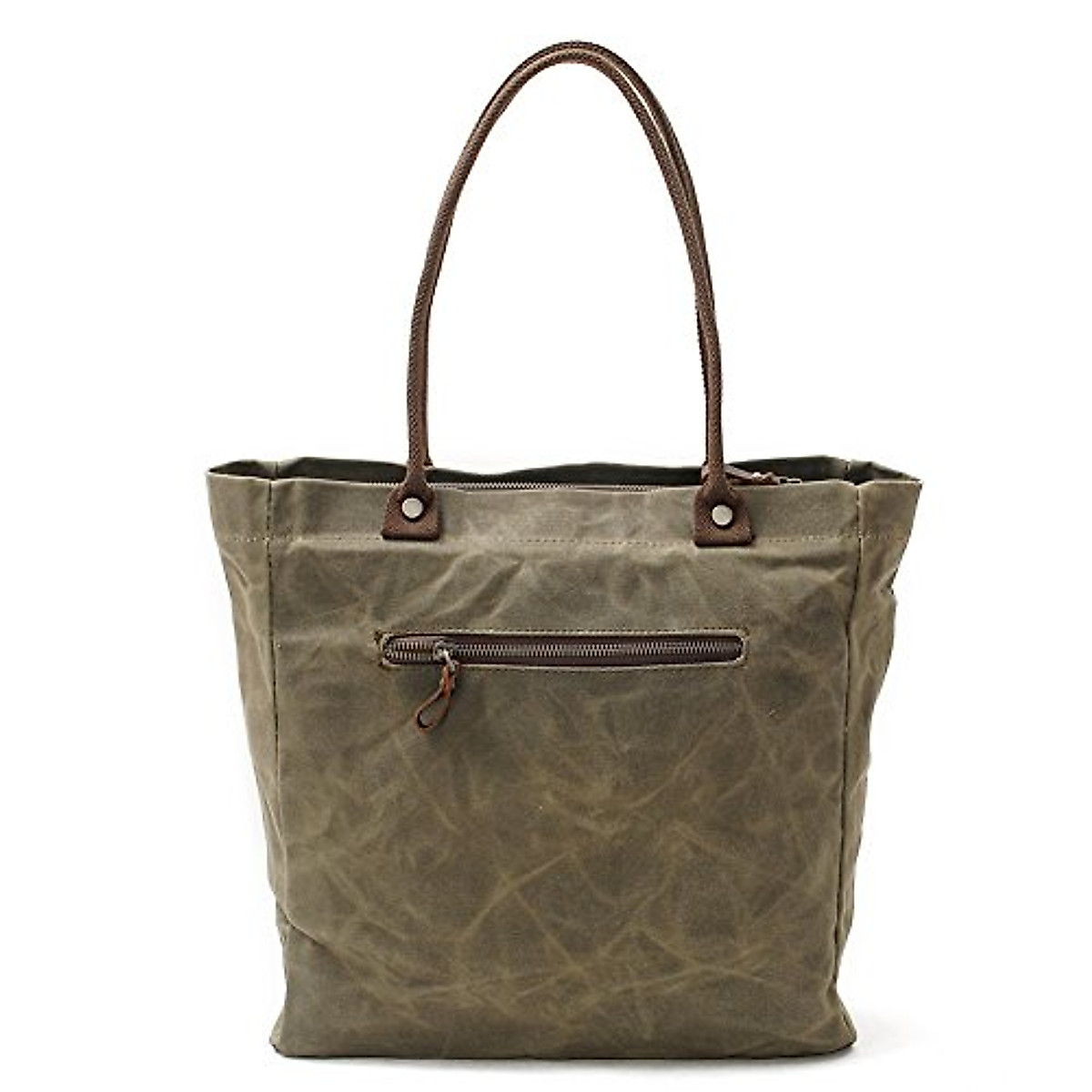 peacechaos Women's Canvas Waterproof Shoulder Hand Bag Tote Bag Purse Handbag (Army Green)