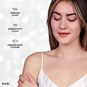 PORI JEWELERS Sterling Silver Italian 2.5mm Solid Franco Square Box Link Chain Necklace - (Silver, 18)