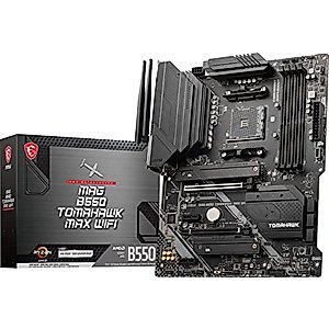 MSI MAG B550 Tomahawk MAX WiFi Gaming Motherboard (AMD AM4, DDR4, PCIe 4.0, SATA 6Gb/s, M.2, USB 3.2 Gen 2, HDMI/DP, ATX, Wi-Fi 6E, AMD Ryzen 5000 Series Processors) AMD Gaming Motherboards (Renewed)