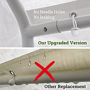 YardGrow 12 x 20 Feet Replacement Top Canopy Roof Cover for Carport Garage Shelter with Bungees, Frame Not Included (White)