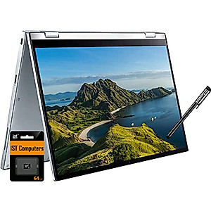 ASUS Chromebook Flip C433 14" IPS FHD 2-in-1 Touchscreen (Intel Core M3-8100Y, 8GB RAM, 128GB Storage (64GB eMMC + 64GB IST SD Card), Stylus) Home & Business Laptop, IST Pen, Chrome OS