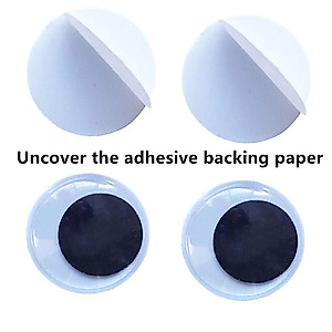 25mm Black Wiggle Googly Eyes with Self-Adhesive（100 pcs）
