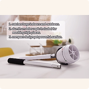 Bug Arrest Bug Catcher - Handheld Catcher and Vacuum for Mosquito, Gnat, House Flies, Fruit Flies, Small Spiders, Small Roaches - Non-Zapper Non-Killing Catches, Catch Flying Small Insect with Suction