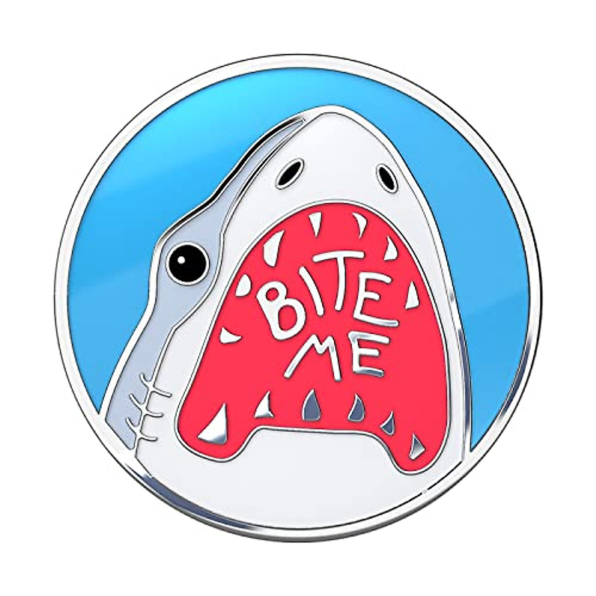 PopSockets PopTop (Top only. Base Sold Separately) Swappable Top for PopSockets Phone Grip Base - Enamel Shark Bites