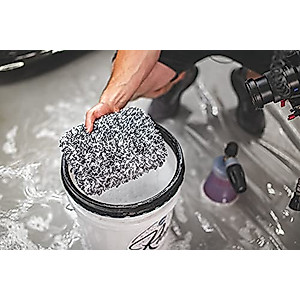 The Rag Company - The Cyclone Ultra Wash Mitt + Cyclone Ultra 6x8 Wash Pad Combo Pack - Microfiber Blend, Twist Loop Interior Liner Ideal for Foam, Soap + Bucket, & Rinseless Washing Methods