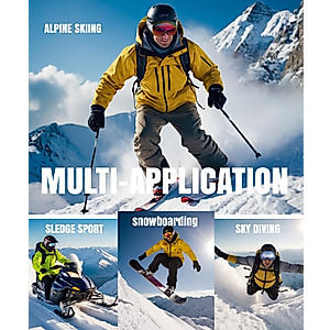 CRG Sports Ski Goggles 100% UV Protection Frameless Snowboard Goggles for Men,Women,Adults