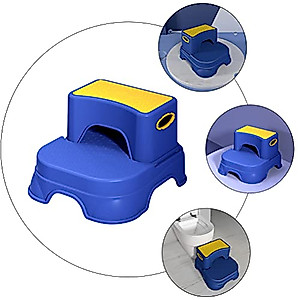 ' Step Stools Step Stool Potty Training Stool Foot Stool Bedside Step Stool Toilet Stool Stool for Kitchen Bathroom Bedroom Blue Yellow Step Stool
