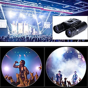 USCAMEL Folding Pocket Binoculars Compact Travel Mini Telescope HD Bak4 Optics Lenes Easy Focus 8x21 Colour Black