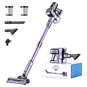 Lubluelu Cordless Vacuum Cleaner, 25Kpa Powerful Cordless Stick Vacuum with Self-Standing,50Mins Long Runtime, Lightweight Handheld Quiet Vacuum Cordless for Pet Hair, Carpet & Hardwood Floor