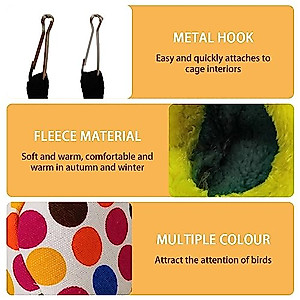 DONGKER Winter Warm Bird Nest House, Bird Parrot Hammock Nest Plush Guinea Pig Hammock Tent Bed for Hamster Parrot Macaw Budgies Cockatiels