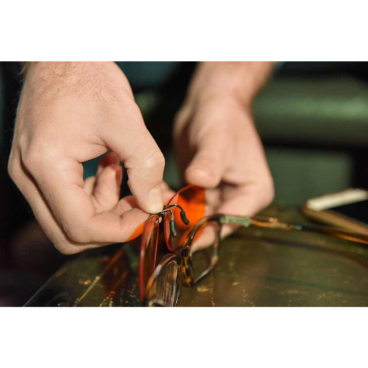 Blue Light Blocking Clip On Glasses - 99.9 Percent Effective Computer Glasses for Men & Women, Durable Lightweight, Reduce Eyestrain, Headaches and Improve Sleep (Nighttime Lens)