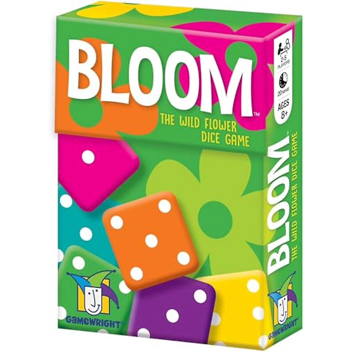 Gamewright - Bloom - The Colorful Wild Flower Roll and Write Dice Game, 5"