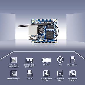 Orange Pi Zero LTS 512MB DDR3 AllWinner H3 Quad-Core A7 Single Board Computer, WiFi Support, Open Source Development Board Microcontroller Mini PC Run Android/Lubuntu/Debian (Zero LTS+Case)