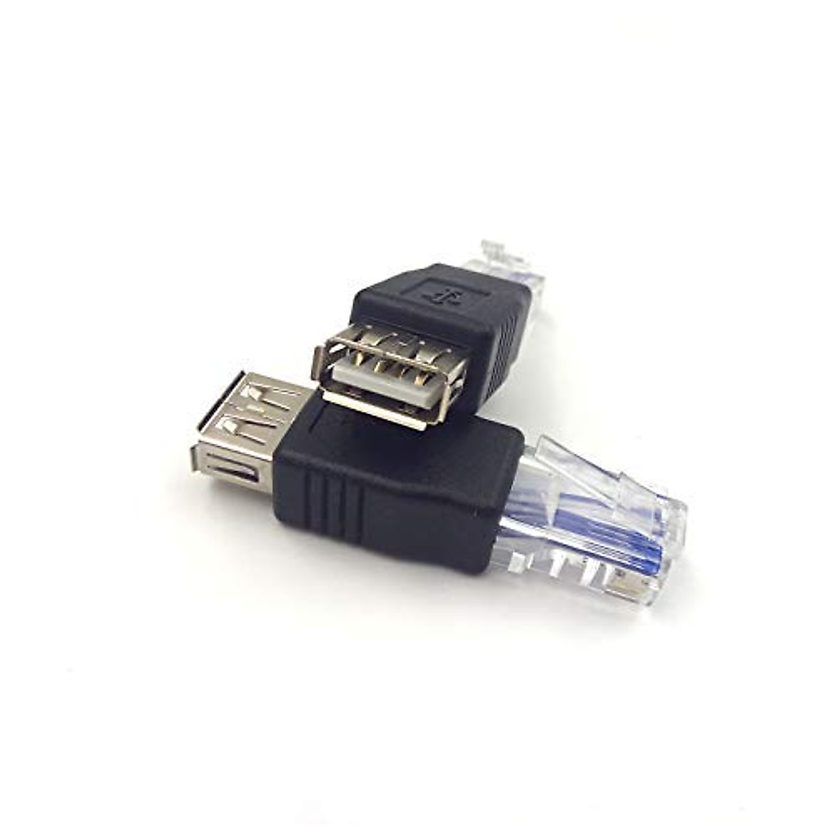 Haokiang (2-Pack) USB - RJ45, USB2.0 A Female to RJ45 Ethernet Male AF-8P8C Connector, USB Transfer Network Plug Adapter