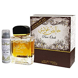 Pure Oudi for Men EDP - Eau De Parfum 100ML (3.4oz) | Spicy & Woody Fragrance | Oriental Blend with Notes of Vanilla, Cedar, Nutmeg, Jasmine, and Subtle Oud | Everyday Essential | by Lattafa