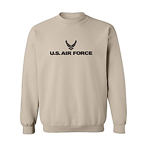 zerogravitee Air Force - Military Style Physical Training Crewneck Sweatshirt in Sand - Large