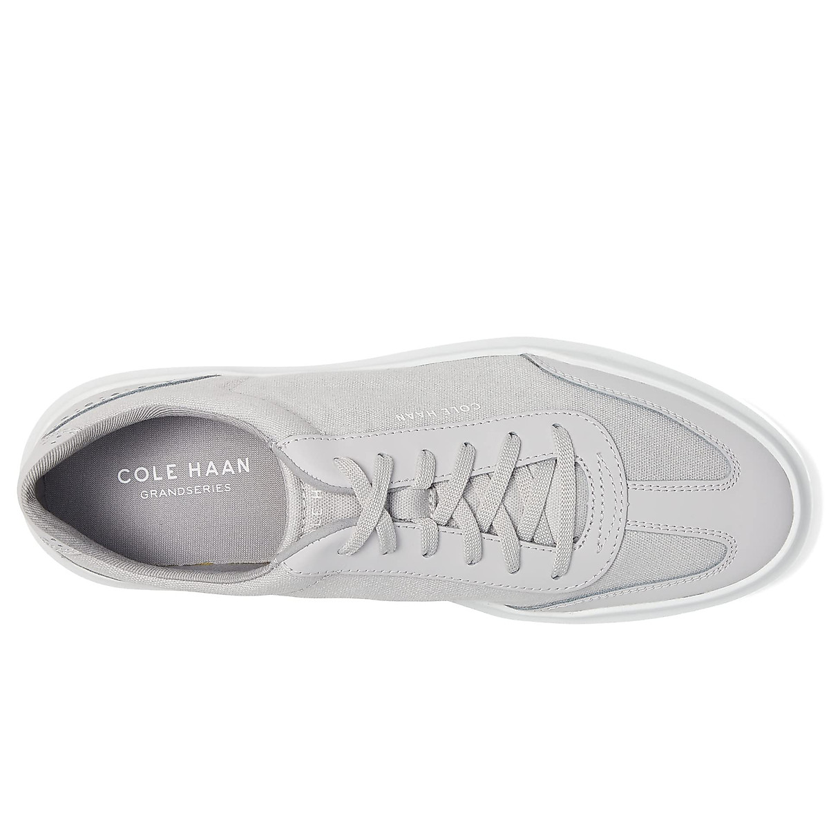 Cole Haan Men's Grandpro Rally Canvas T-Toe Sneakers, Microchip/Optic White, 12