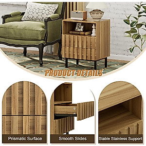 UEV 9 Drawer Dresser and Nightstand Set of 2 for Bedroom,Mid Century Modern Style Set, Two Drawers Night Stand Set of 2 & 9 Drawer Dresser Combo 3 Pieces