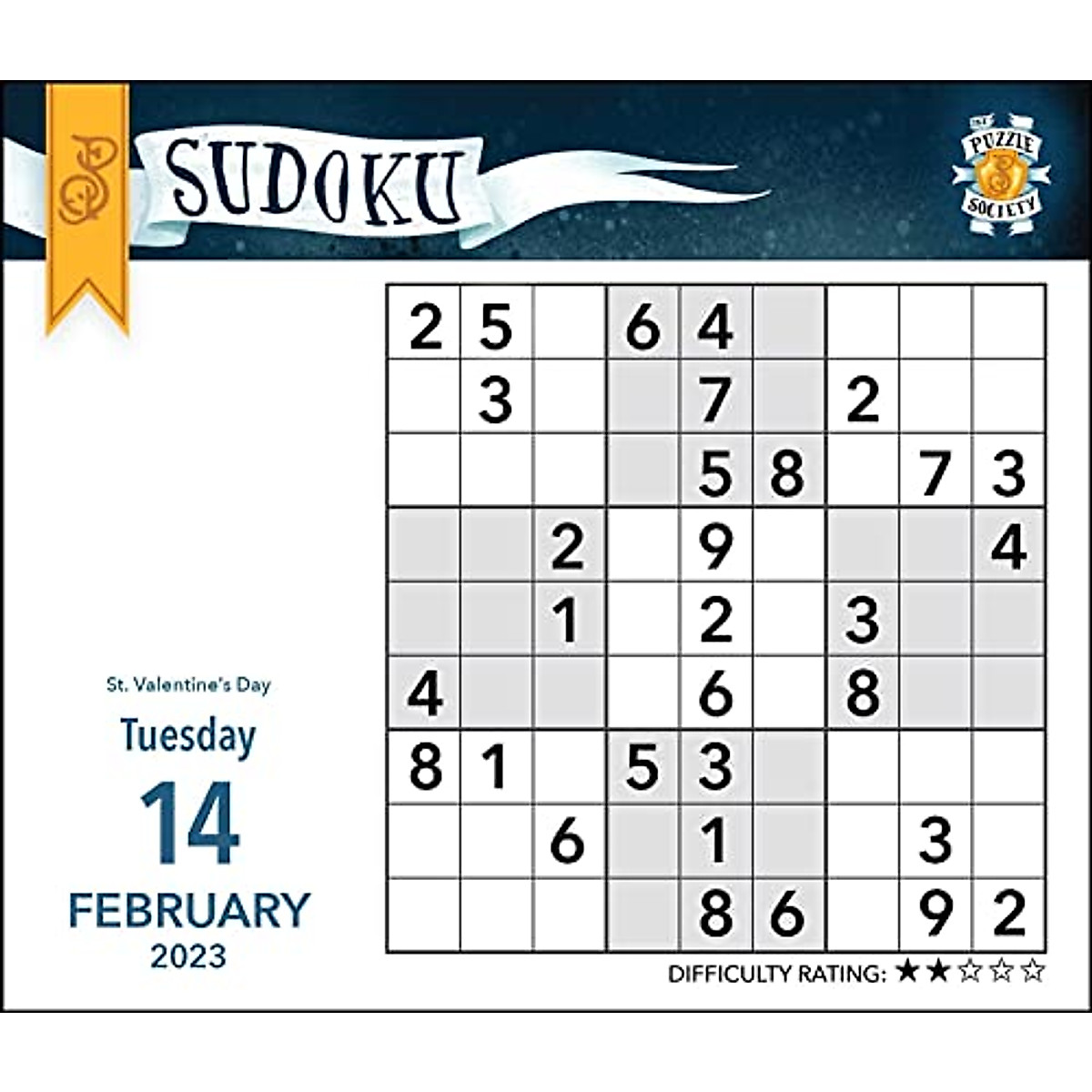 The Puzzle Society Sudoku 2023 Day-to-Day Calendar: Puzzle Your Way Through Each Day