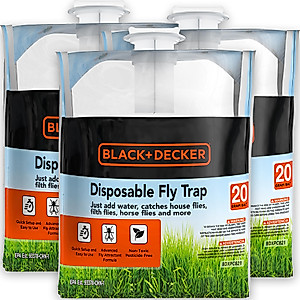 Fly Trap- Hanging Fly Traps Outdoor- Natural Non-Toxic Fly Catcher Attractant- Add Water to Catch House & Horse Flies in Garden, Backyard & Barn, 3 Pack