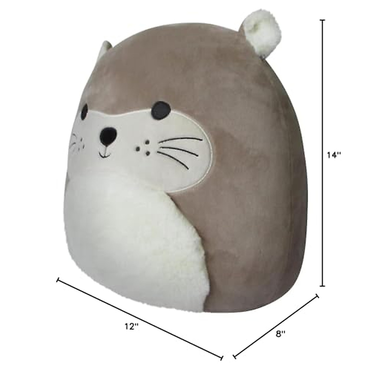 Squishmallows 14-Inch Light Brown Otter with Fuzzy Ears Plush - Add RIE to Your Squad, Ultrasoft Stuffed Animal Large Plush Toy, Official Kelly Toy Plush