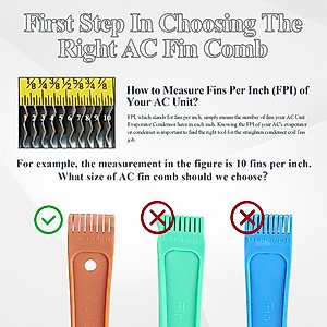FCR6 Fin Comb Tool Set for Straighten A/C Evaporator Condensor Coils by prime&swift