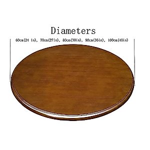 Generic Wooden Counter Top Turntable Large Lazy Susan 30in 40in Round Rotating Serving Tray For Dining Table，360 Degree Swivel，Sturdy, Smooth Action, Rustic (Color : Beige white, Size : 100 cm (40 i
