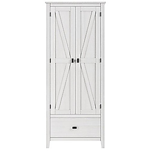 Ameriwood HOME SystemBuild Farmington 30 inch Wide Storage Cabinet, Ivory Pine