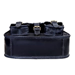 Ruzioon Leather Crossbody Purse Women Shoulder Bag Satchel Ladies Travel Purse Genuine Leather (vintage dark blue)