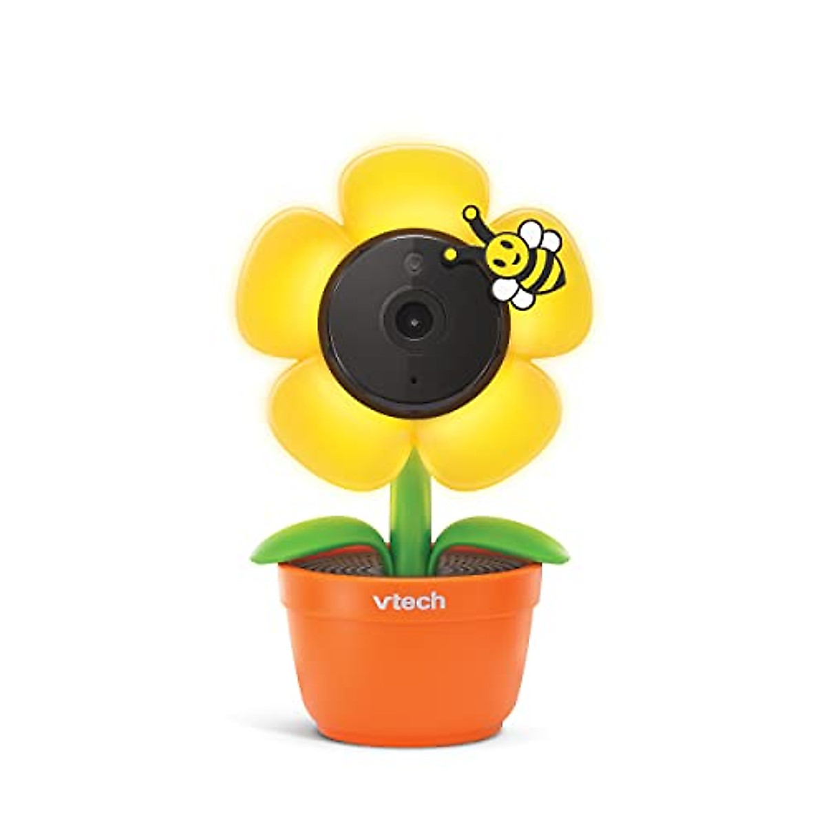 VTech RM9751 Yellow Daisy Smart Wi-Fi Baby Camera, iOS & Android Enabled, 1080p Full HD, Privacy Mode Cover, Night Light, Soothing Sounds & Lullabies, Two-way Intercom,Temperature Sensor, Night Vision