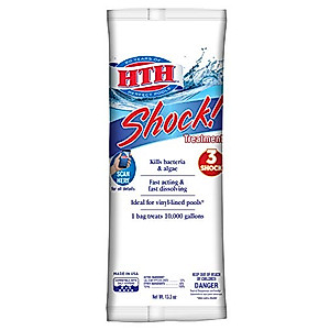 HTH 52017 Shock Treatment Swimming Pool Chlorine Cleaner, 13.3 oz, Regular