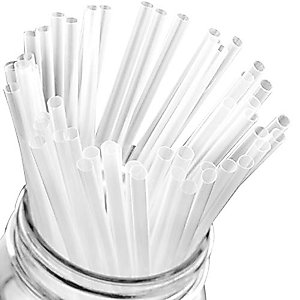 Durable, Reusable 7.75in Clear Cocktail Straws 100pk. Individually Wrapped for Germ Protection and Easy Serving. BPA-Free Straw Makes a Great Drink Sipper or Swizzle Stirrer for Mixed Drinks!