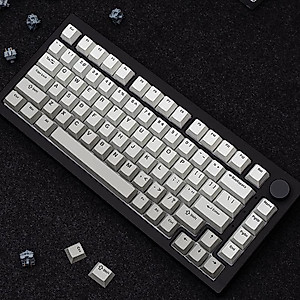 Akko PBT Keycaps Cool Gray Gradient Theme 132-Key Cherry Profile Double-Shot Keyboard Keycap Set with MX Style Stem for Mechanical Keyboards