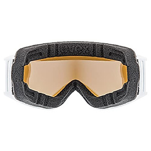 uvex g.gl 3000 LGL, lunettes de ski Adulte unisexe, white mat/lasergold lite-blue, one size