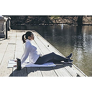 Layer 8 Stainless Steel Portable Water Bottle with Pop Up Straw and Screw on Lid