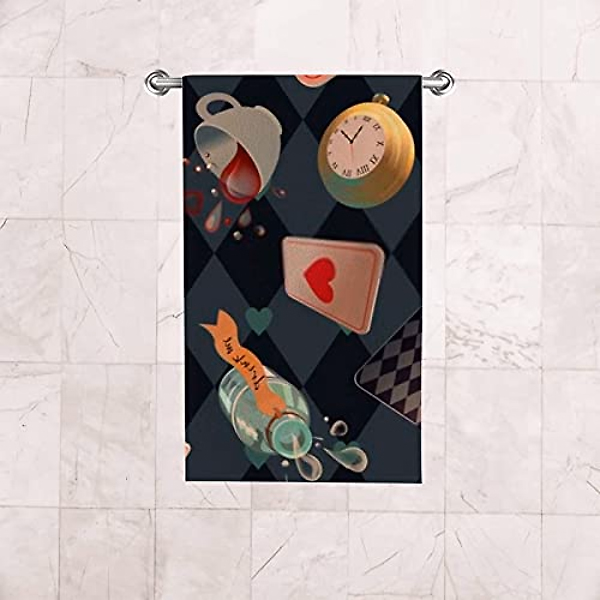 Hand Towels Face Towels Set of 2 Wonderland Floating Decoration Soft Comfortable Polyester Microfiber Fast Water Absorbent Towels for Bathroom Kitchen 30X15 Inch