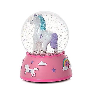 Shatterproof Unicorn Snow Globe for Girls | Musical Snow Globe - Unicorns Gifts for Girls | Unbreakable Snow Globes for Kids - Snowglobe | Granddaughter Gifts from Grandma| Plastic Snow Globe