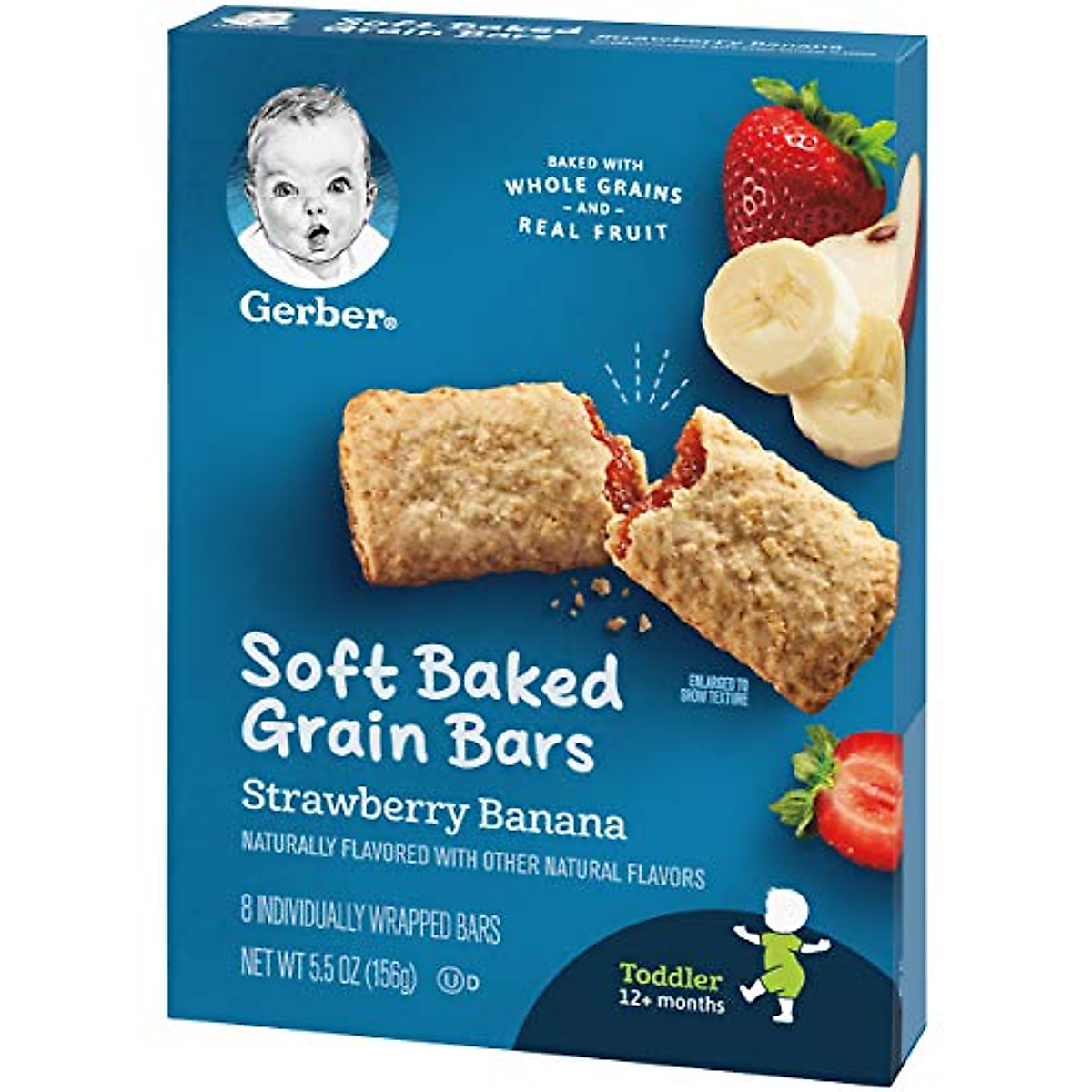 Gerber Graduates Cereal Bars STRAWBERRY BANANA - 5.5oz. (Pack of 4)