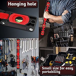 Multi-Function Foldable Level Measuring Tool,24 Inch Magnetic Level Tool with 4 Easy to Read Level Bubbles,Precise Leveling Tool for Carpenters,Woodworkers,Fabricators