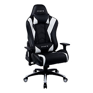 STAPLES Emerge Vartan Bonded Leather Gaming Chair, Black/White, 2/Pack (58542-Ccvs)