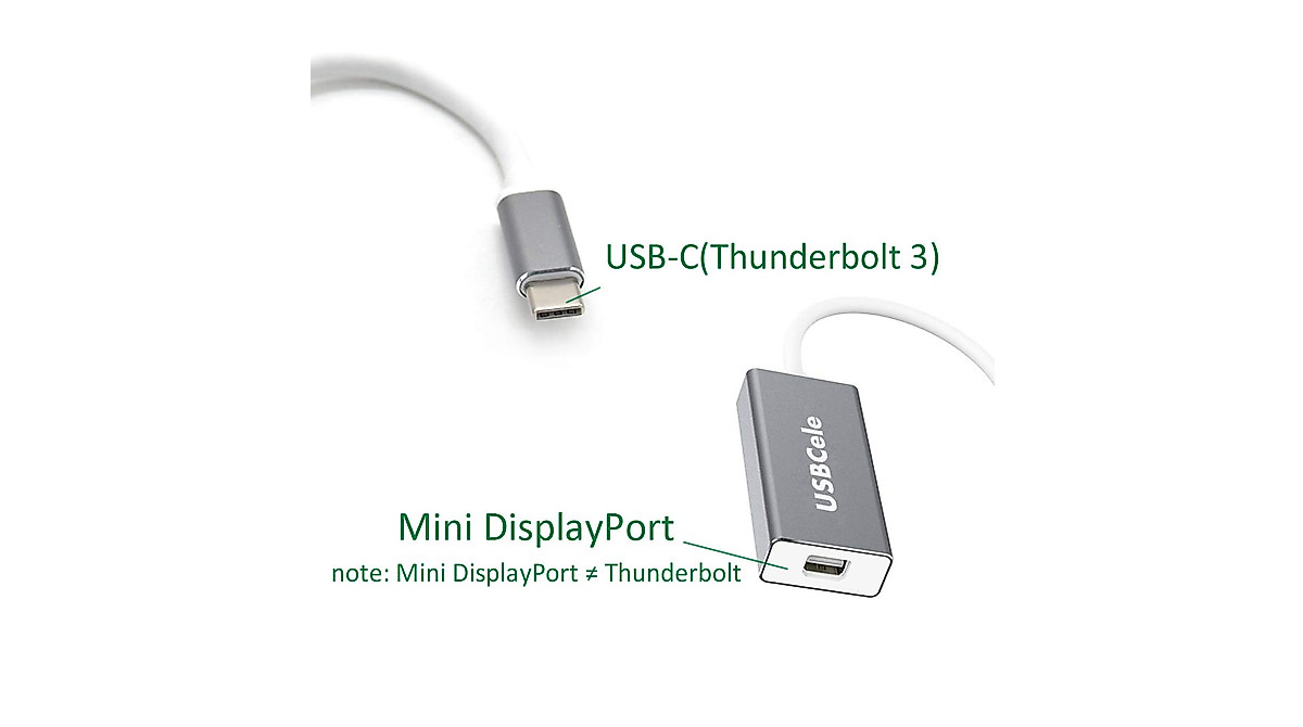 USBCele USB-C to Mini DisplayPort Adapter - 4K Video Output for MacBook ...
