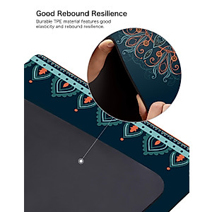 nuveti Suede TPE Yoga Mat High Density Non Slip Yoga Mats with Carrying Bag,72"x32" Extra Thick 8MM Exercise & Workout Mat for Yoga, Pilates and Fitness