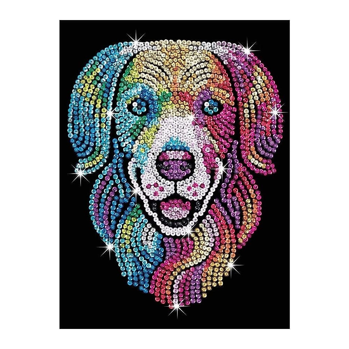 Sequin Art 2103 Harlequin Hound Labrador Retriever Craft Kit from the Purple Range 25 x 34cm