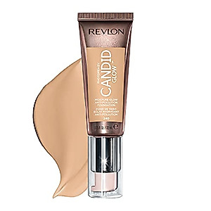 Revlon Liquid Foundation, Photo Ready Candid Glow Face Makeup for Sensitive and Dry Skin, Longwear Sheer-Medium Coverage with Natural Glow Finish, 240 Natural Beige, 0.75 Oz