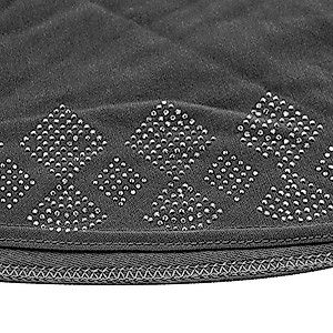 ZGMYC Women Shiny Rhinestones Muslim Hijab Elegant Long Turban Cap Head Wrap Scarf, Black