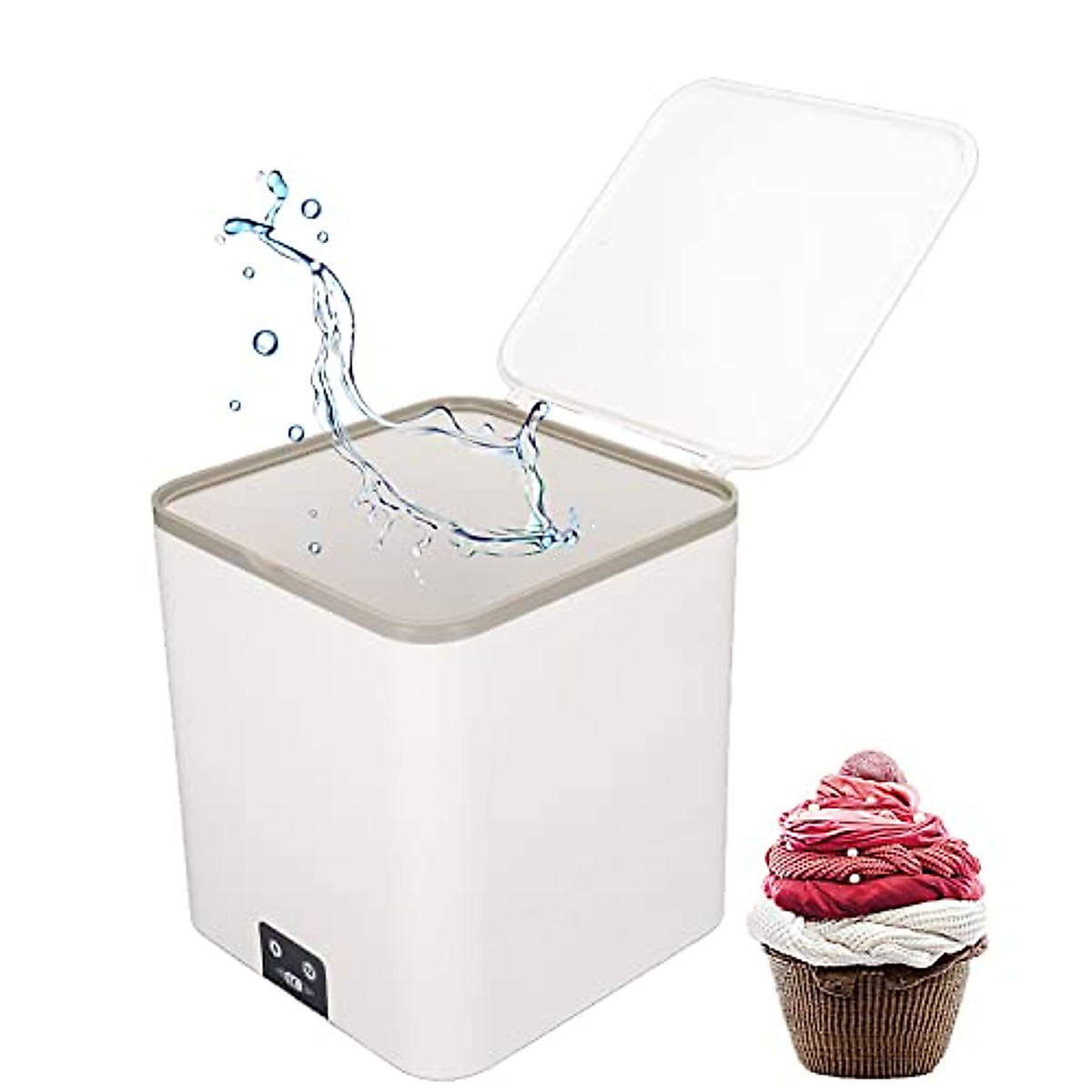 Natudeco 4.5L Mini Washing Machine USB Large Capacity Portable Bucket Washing Machine Socks Towel Washing Tools for Hotel Apartment Dormitory