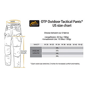 Helikon-Tex OTP Outdoor Tactical Pants - Water Resistant Ripstop Mens Cargo Pants - Outback Line - Lightweight, Hiking, Law Enforcement, Work Pants, Shadow Grey VersaStretch Lite Waist 34 Length 34