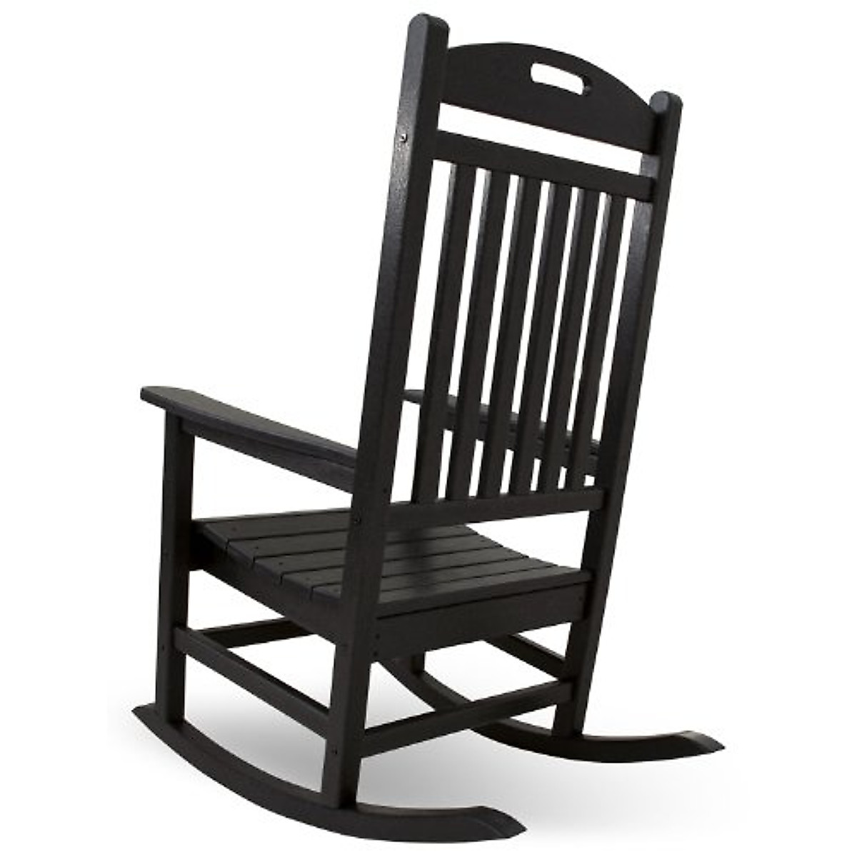 Trex Outdoor Furniture by Polywood TXR100CB Yacht Club Rocking Chair Rocker, Charcoal Black