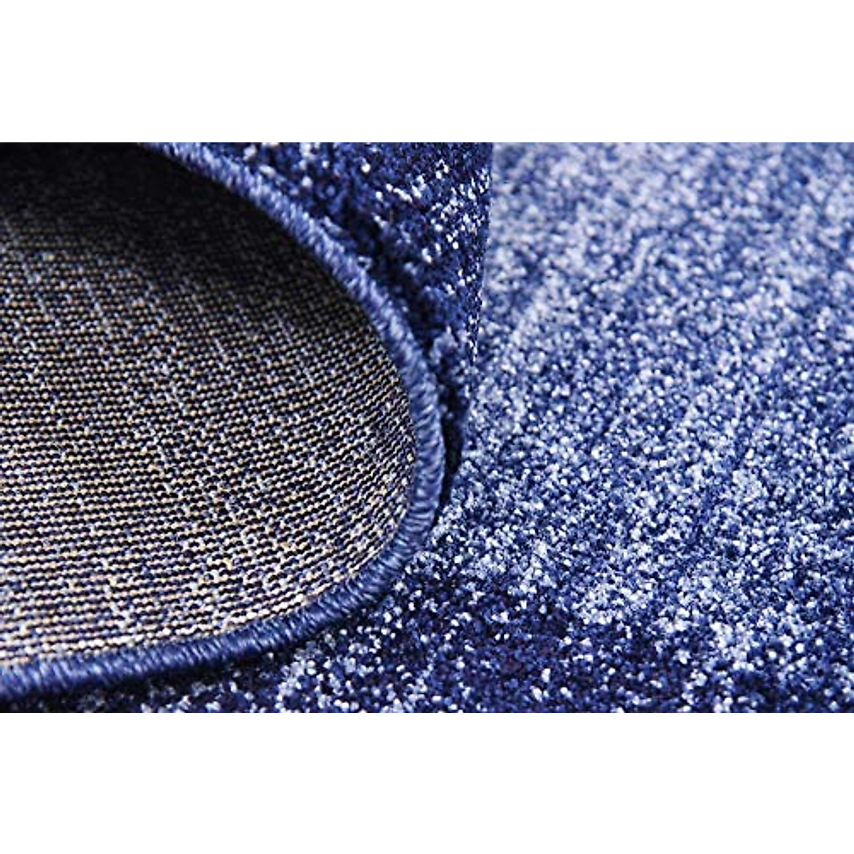 Unique Loom Del Mar Collection Area Rug - Abigail (7' 10" Square, Navy Blue/ Blue)