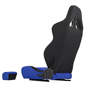 OpenWheeler SimFab Flight Simulator Seat With Seat Base Cut Out For Fighter Stick Or Helicopter Collective, blue